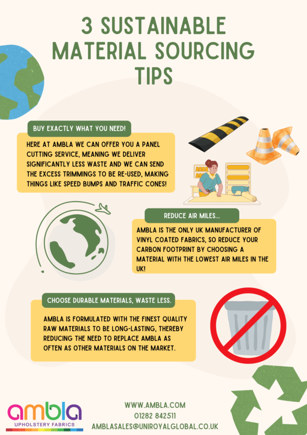 3 Sustainable tips for sourcing materials! | Ambla Vinyl Upholstery ...
